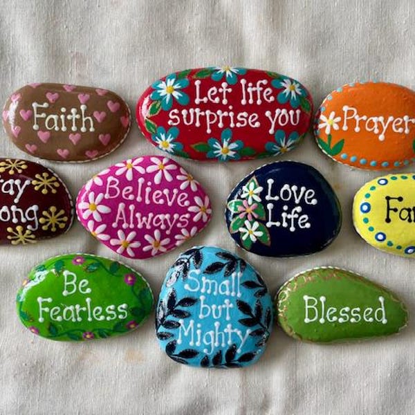 Christian Painted Rocks - Etsy
