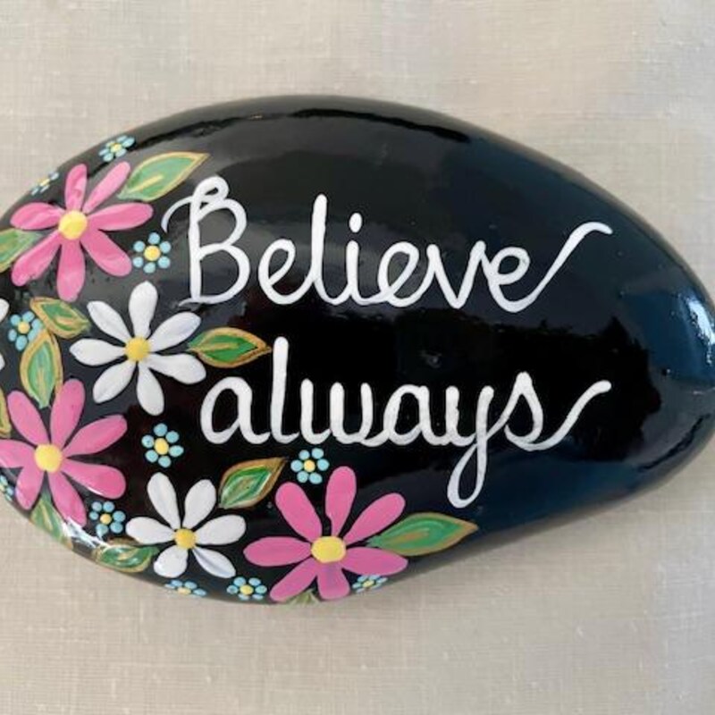 Painted Rock Believe - Etsy