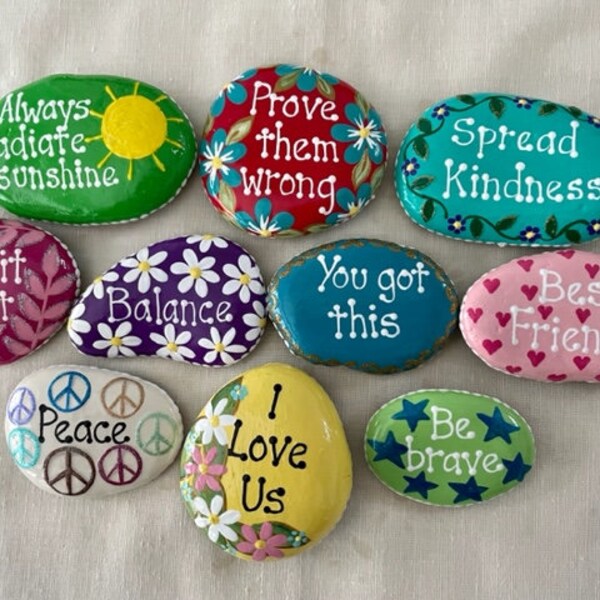 Painted Rocks With Messages - Etsy