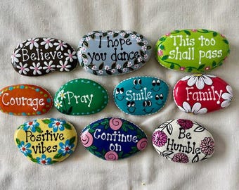 Inspirational Painted Rocks - Etsy