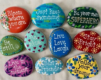 Inspirational Painted Rocks - Etsy