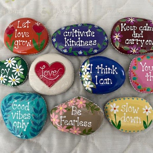 Painted Rocks Inspirational - Etsy