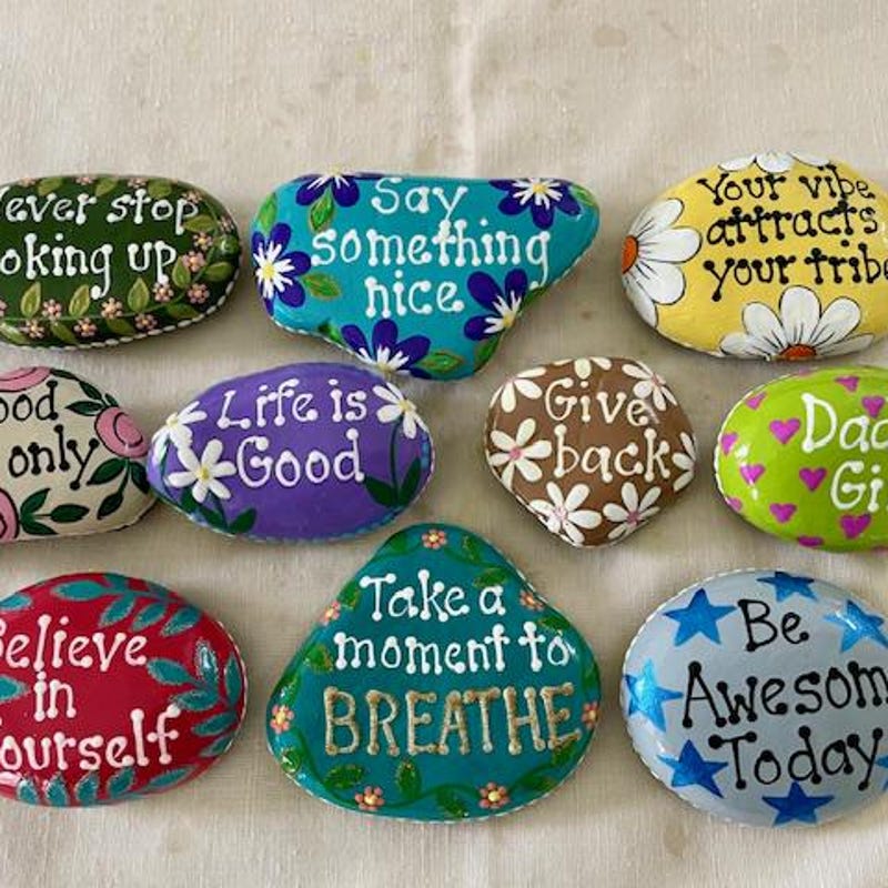 Painted Rocks Inspirational - Etsy
