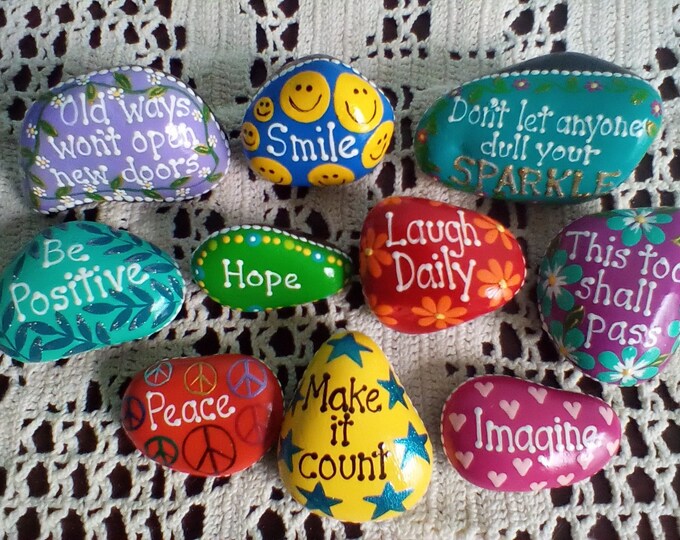 Inspirational Painted Rocks - Etsy