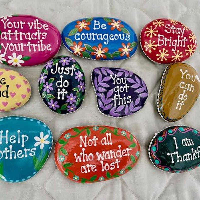 Painted Rocks Inspirational - Etsy