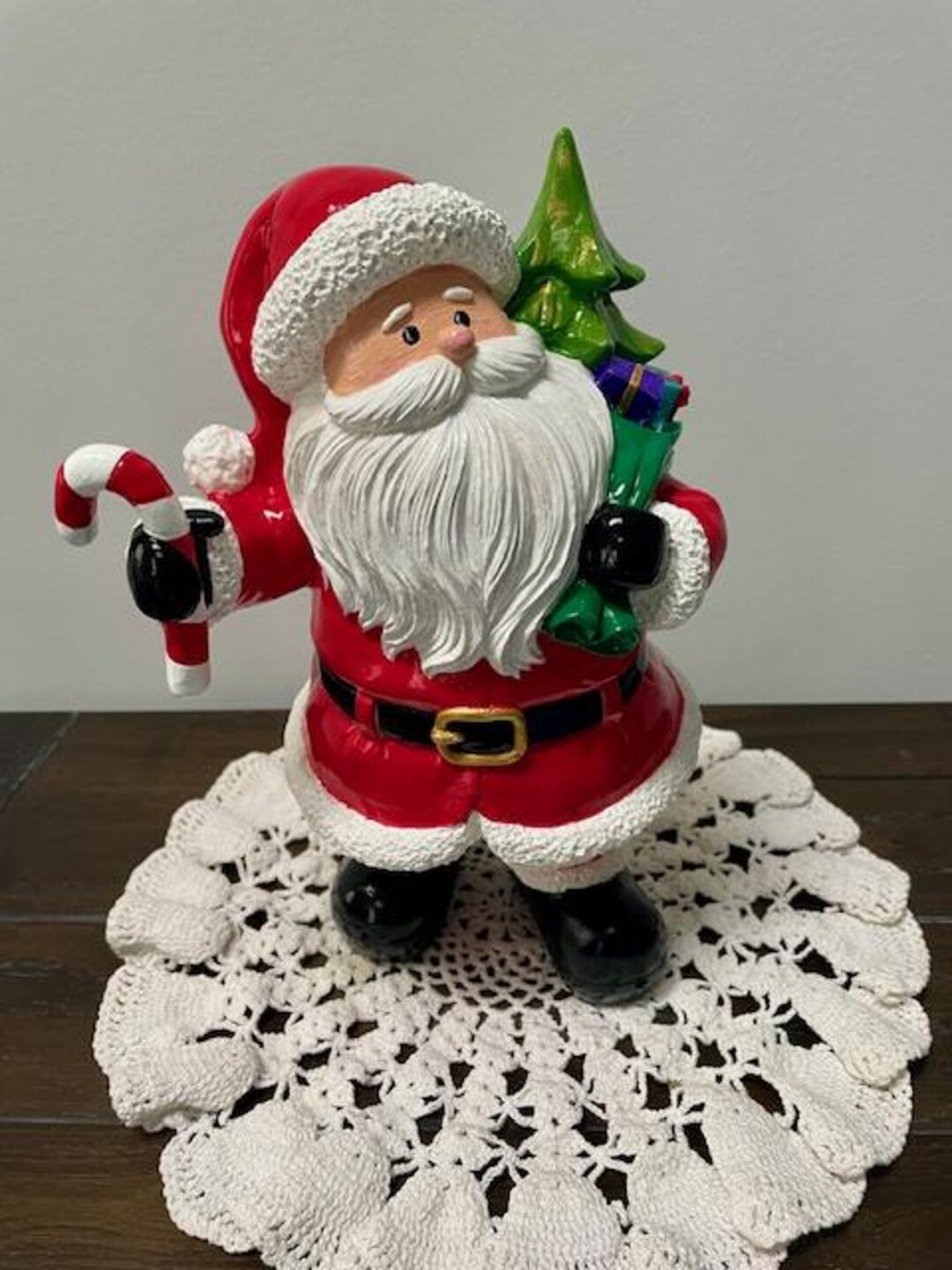 10" Hand Painted Santa Claus - Etsy