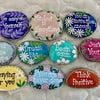 20+ Positivity Pebbles, Hand Painted Ceramic Stones - Etsy Canada