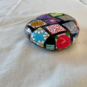 Square Design Painted Rock - Etsy