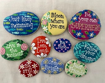 Inspirational Painted Rocks - Etsy