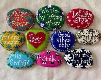 Suicide Awareness Painted Rocks, Mental Health Rocks, Encouraging Gifts ...