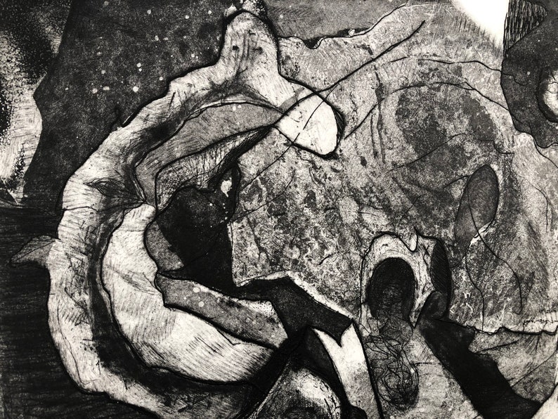 Intaglio Print, Zinc Plate Etching, Printmaking - Etsy