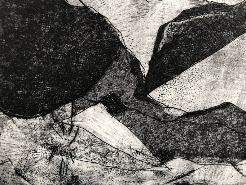 Intaglio Print, Zinc Plate Etching, on Printmaking Paper - Etsy