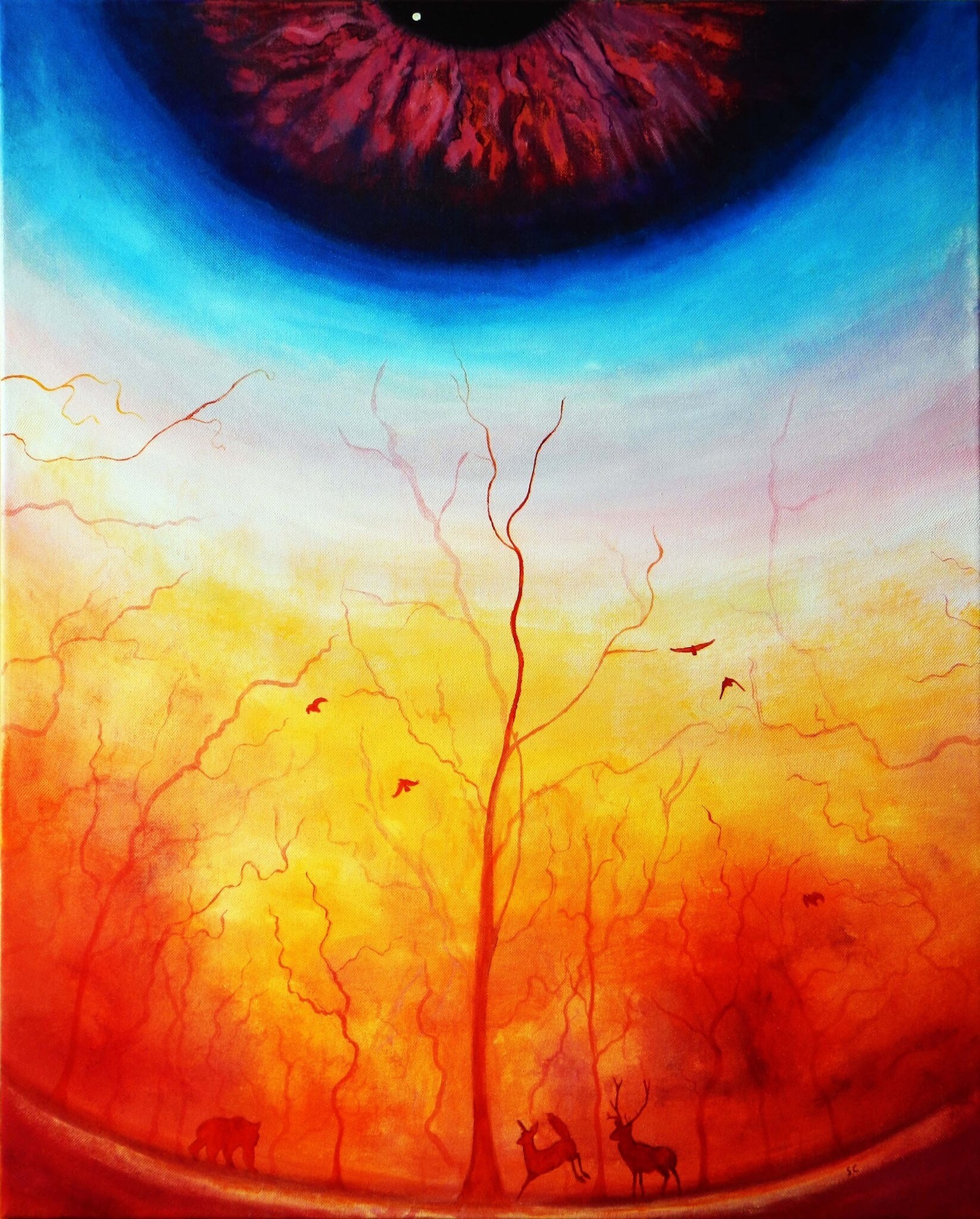 Surreal Abstract Iris Eye Forest Art Print - Etsy
