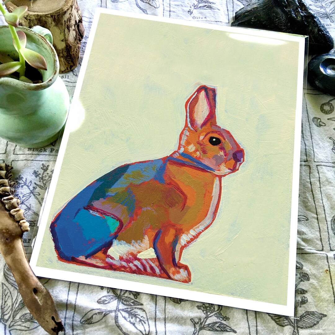 Snowshoe Hare Art Print: Vermont Wildlife Painting (8x10) - Etsy