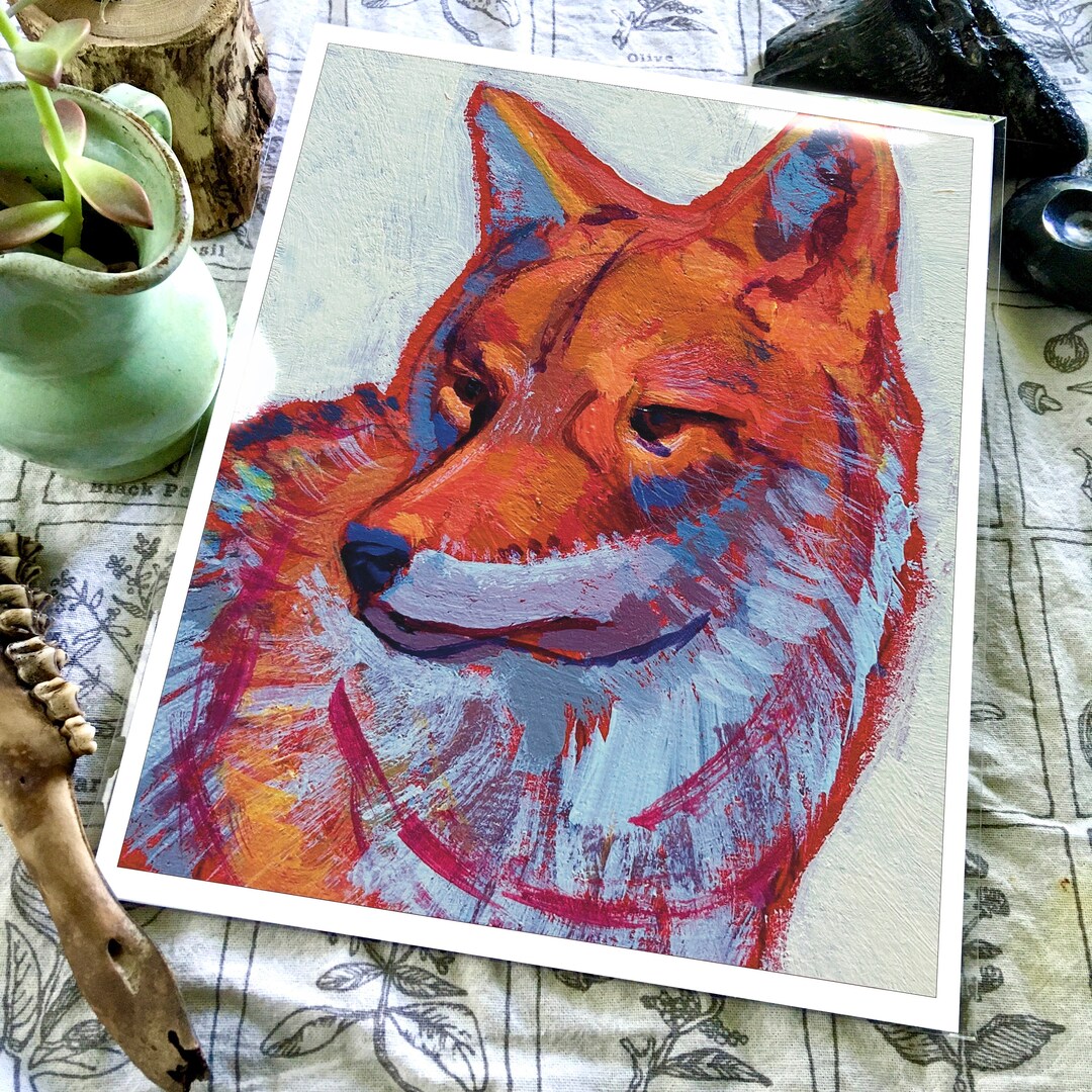 Eastern Coyote Art Print: Vermont Wildlife Painting (8x10) - Etsy