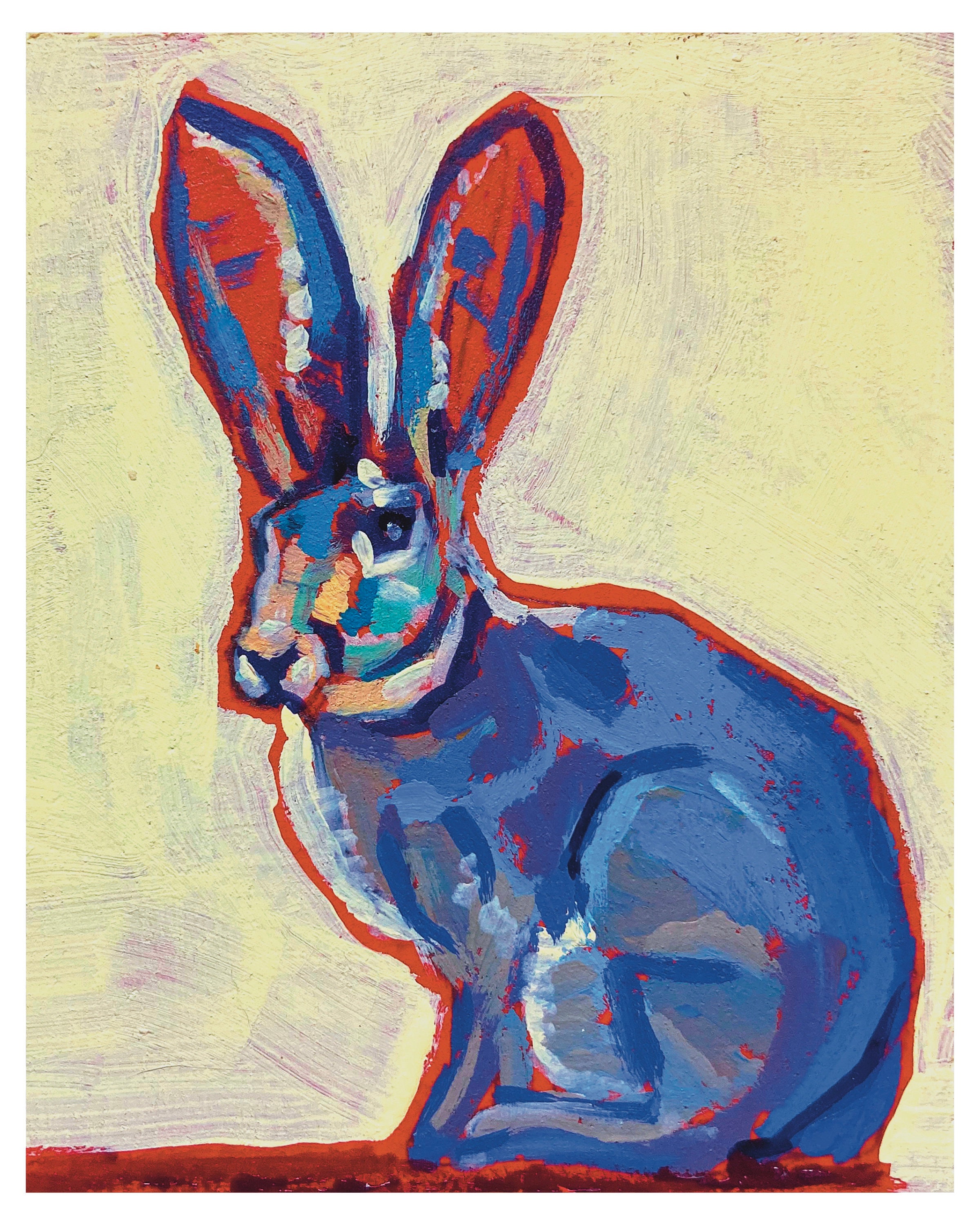 Jack Rabbit Fine Art Print, Rabbit Painting, - Etsy