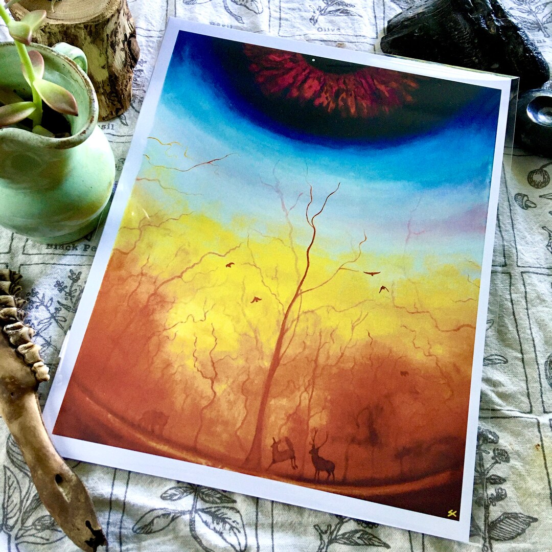 Surreal Abstract Iris Eye Forest Art Print - Etsy
