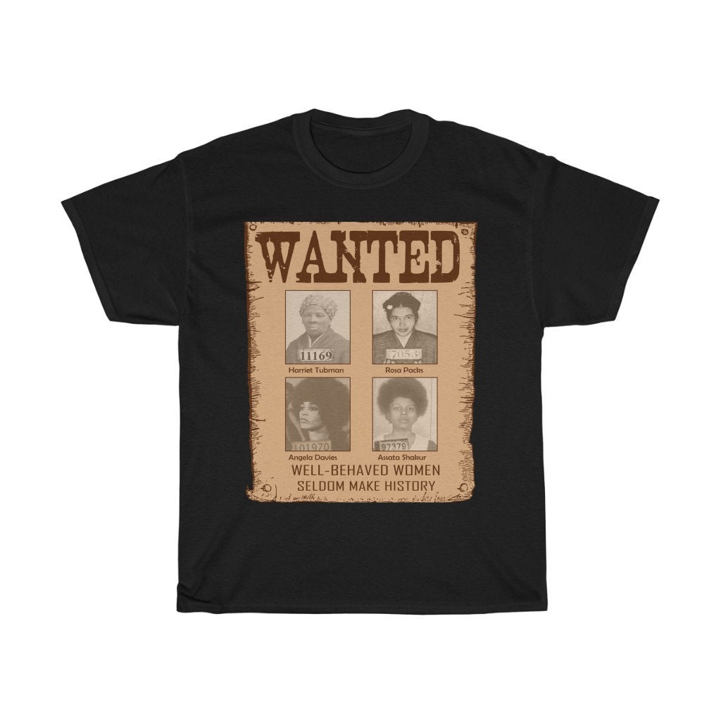 Wanted Poster T-shirt Wanted Heroines Poster Tee Activist | Etsy