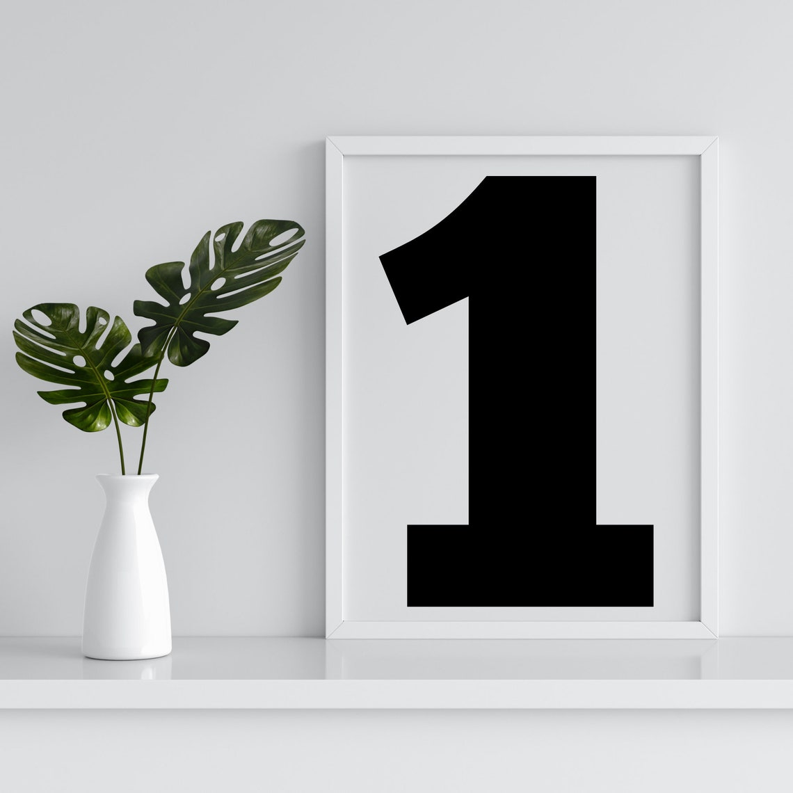 Number Wall Poster- Wall Art, Minimalist, Bold, Block, Numbers - Etsy
