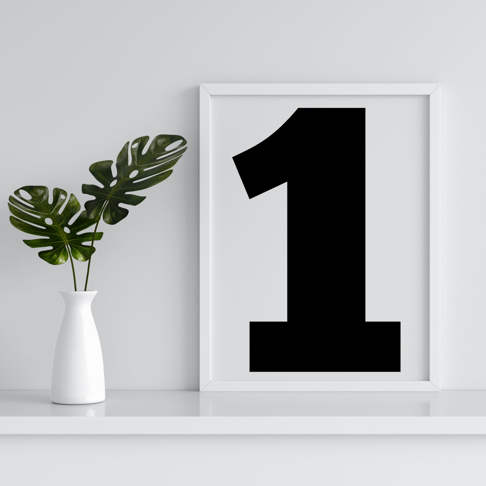 Number Wall Poster- Wall Art, Minimalist, Bold, Block, Numbers - Etsy