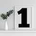 Number Wall Poster- Wall Art, Minimalist, Bold, Block, Numbers - Etsy