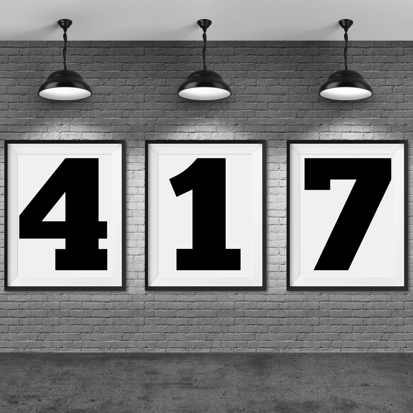 Number Wall Poster- Wall Art, Minimalist, Bold, Block, Numbers - Etsy