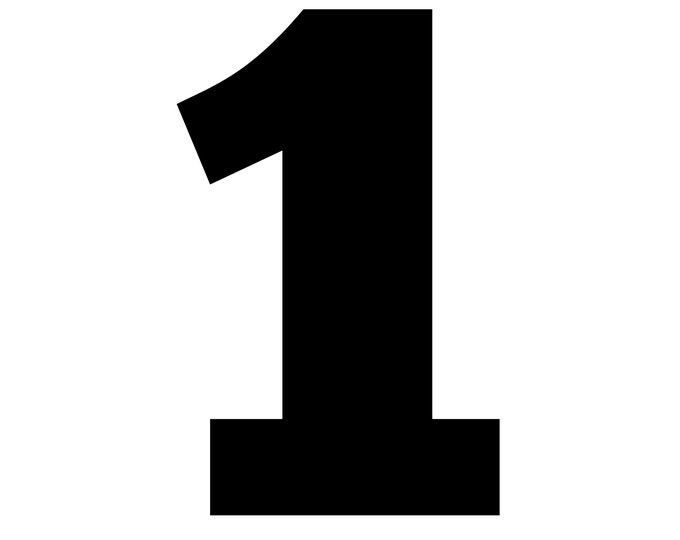 Number Wall Poster Wall Art, Minimalist, Bold, Block, Numbers - Etsy