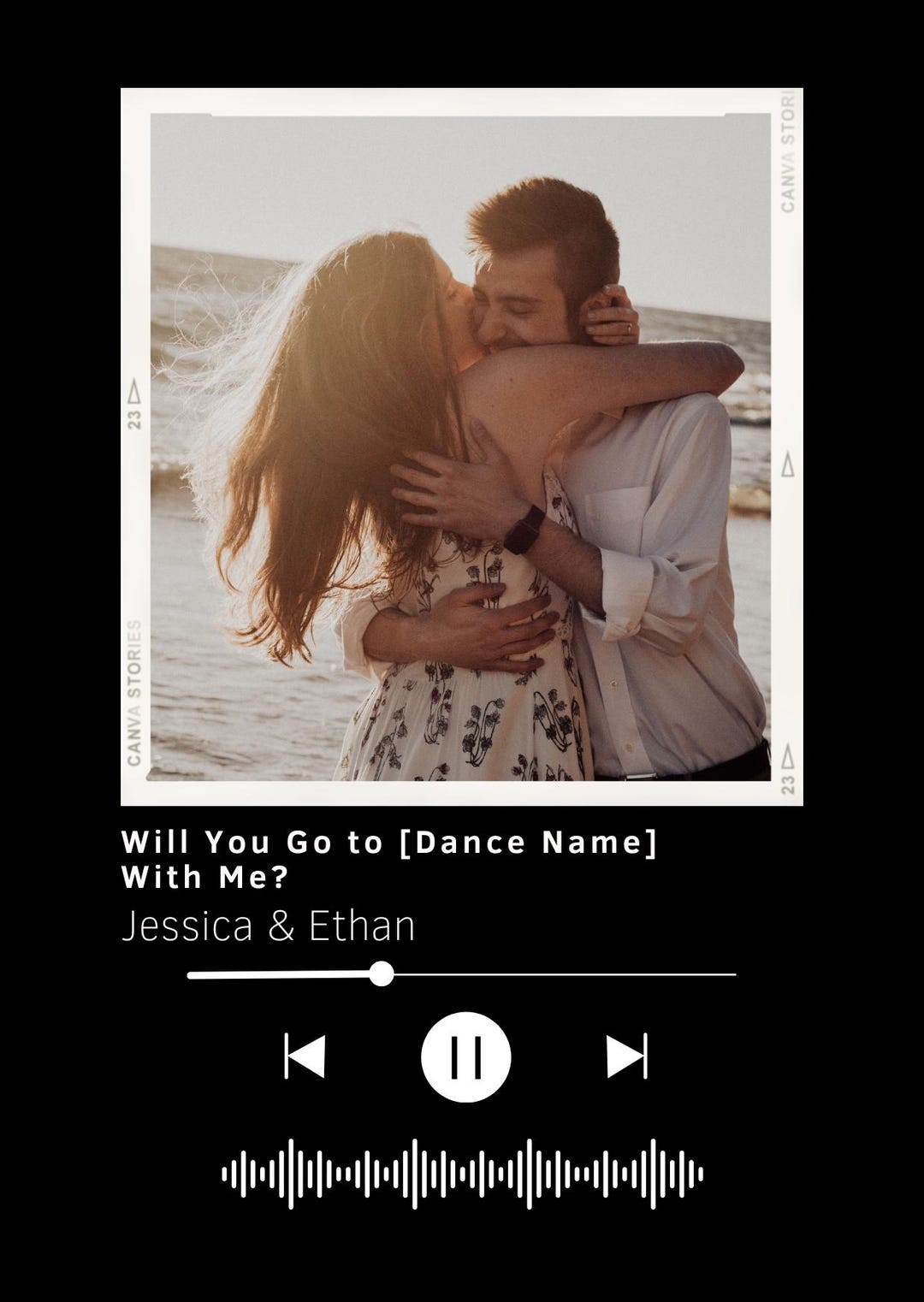 Spotify Style Promposal | Custom Dance Proposal Sign | Homecoming Ask ...