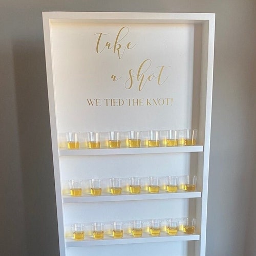 Shot Wall With Stand Holds up to 48 Shot Glasses Shot - Etsy