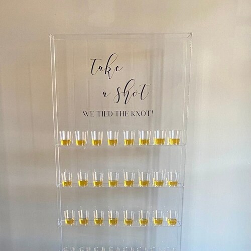 Shot Wall With Stand Holds up to 48 Shot Glasses Shot - Etsy