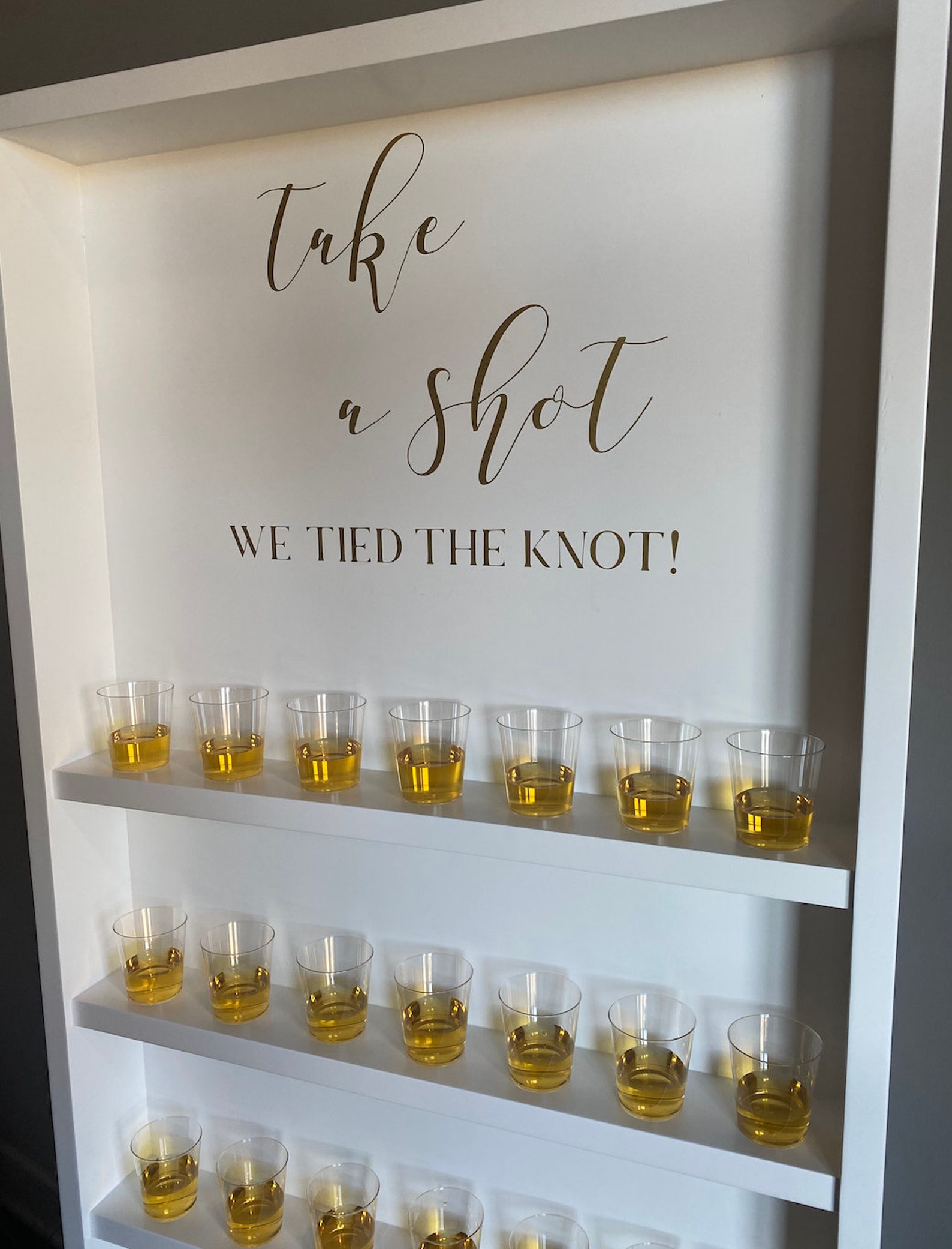 Shot Wall With Stand - Holds up to 48 Shot Glasses - Shot Holder - Shot ...