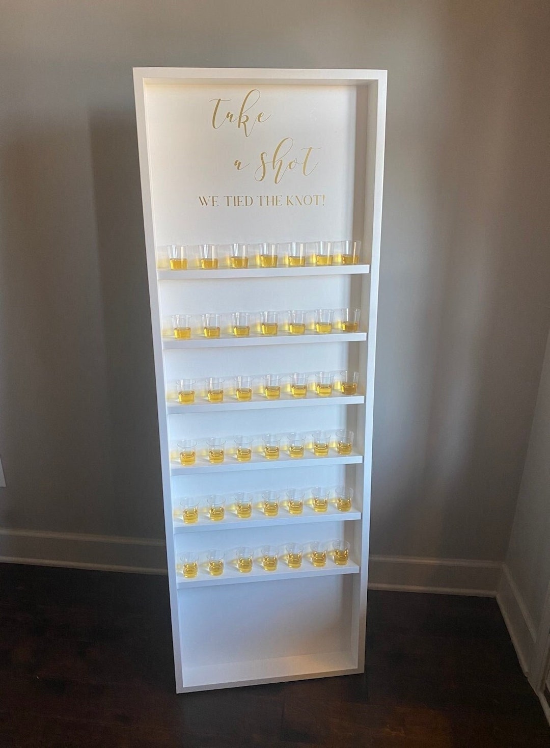 Shot Wall With Stand - Holds up to 48 Shot Glasses - Shot Holder - Shot ...