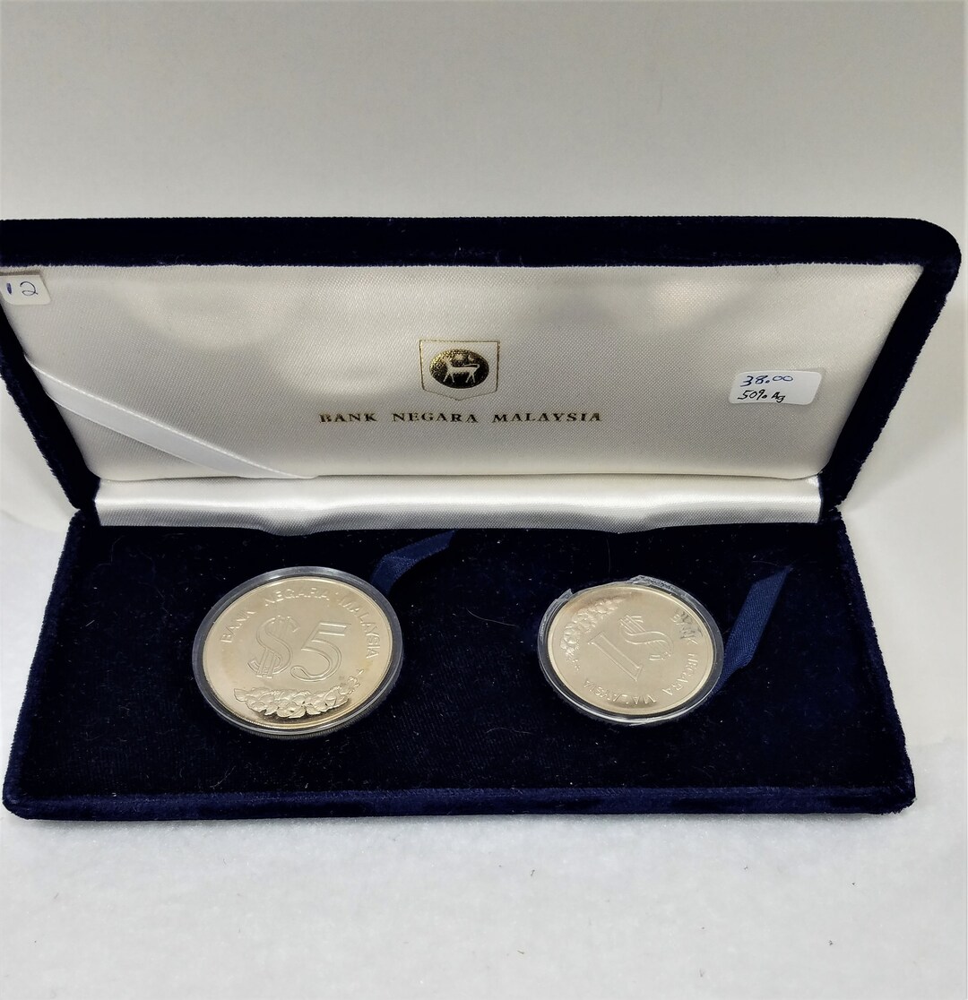1986 Malaysian Two Coin Proof Set Coins World Money - Etsy