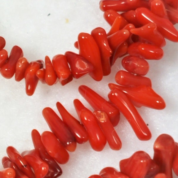 Coral Chip Beads - Etsy