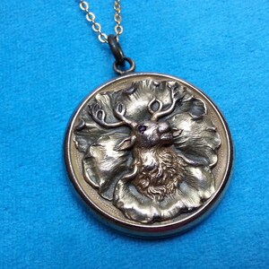 Rare Antique Edwardian/art Nouveau Gold-filed Locket, Powerful Deer ...