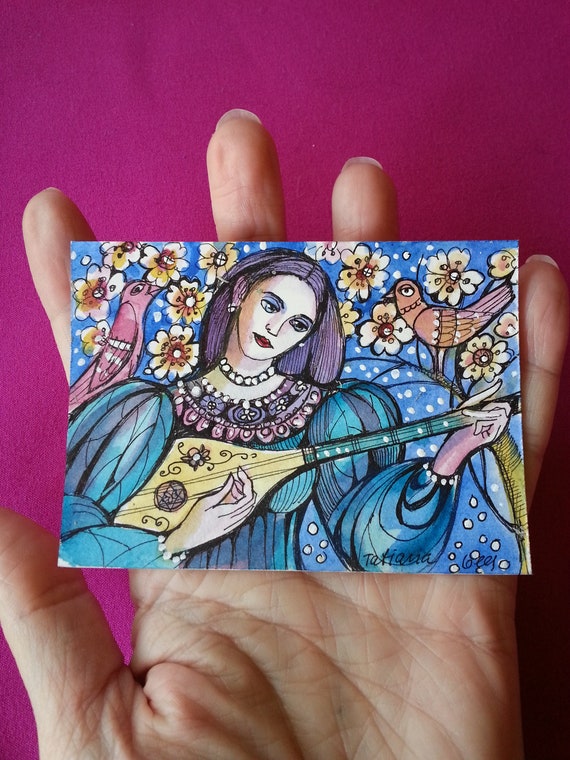 Art & Collectibles singing birds one-of-a-kind hand-painted miniature ...