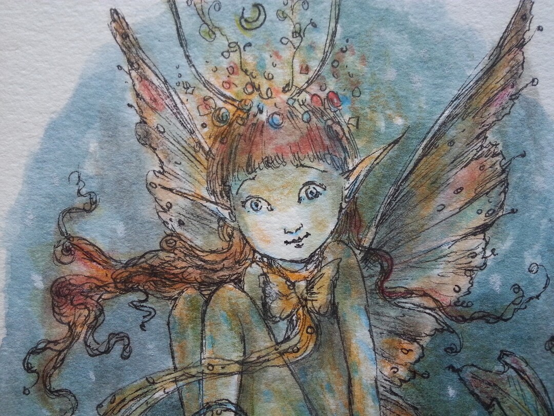 Original One-of-a-kind, Hand-painted Watercolor, Paulina Cassidy, Fairy ...