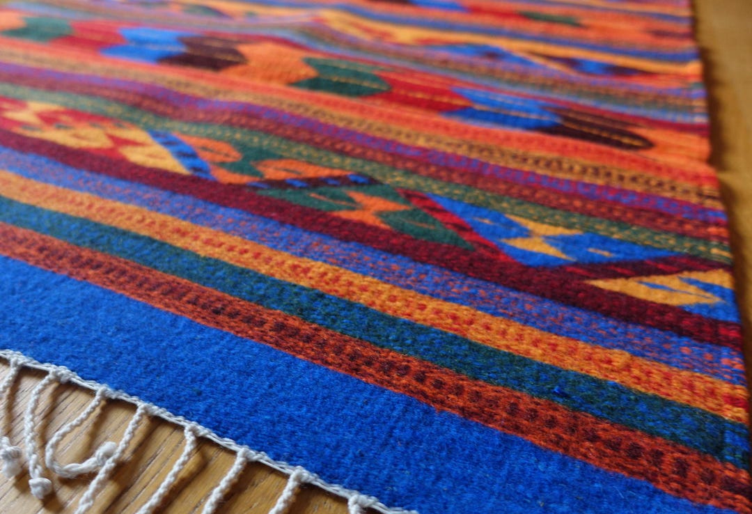 Handmade Rug 150x80 Cm Mexican Rug Carpet Mexico 100 % Sheep Wool Wall ...