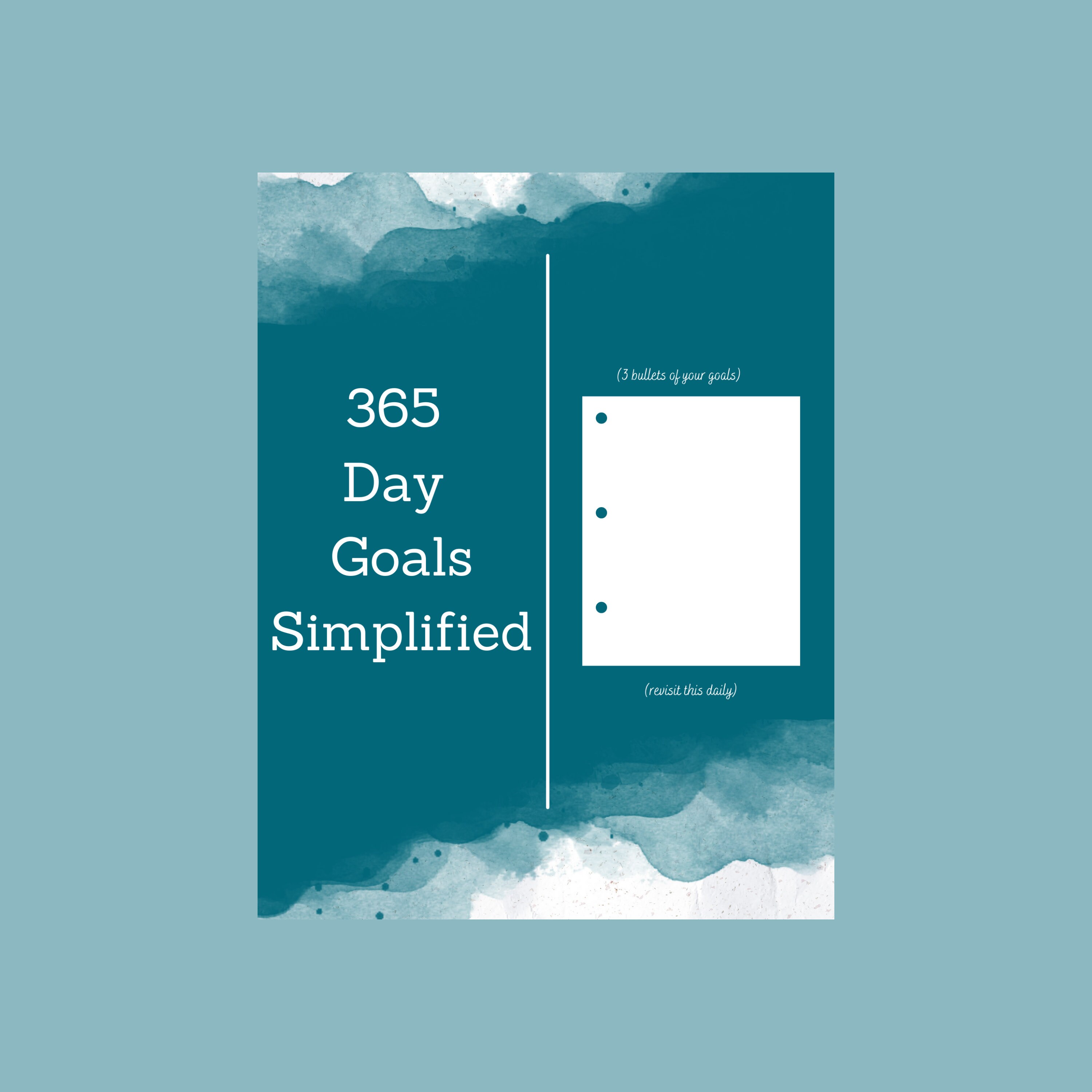 365 Goal Setting Printable Instant Download Planner 2022 Self-care - Etsy