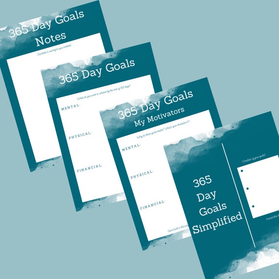 365 Goal Setting Printable Instant Download Planner | Etsy