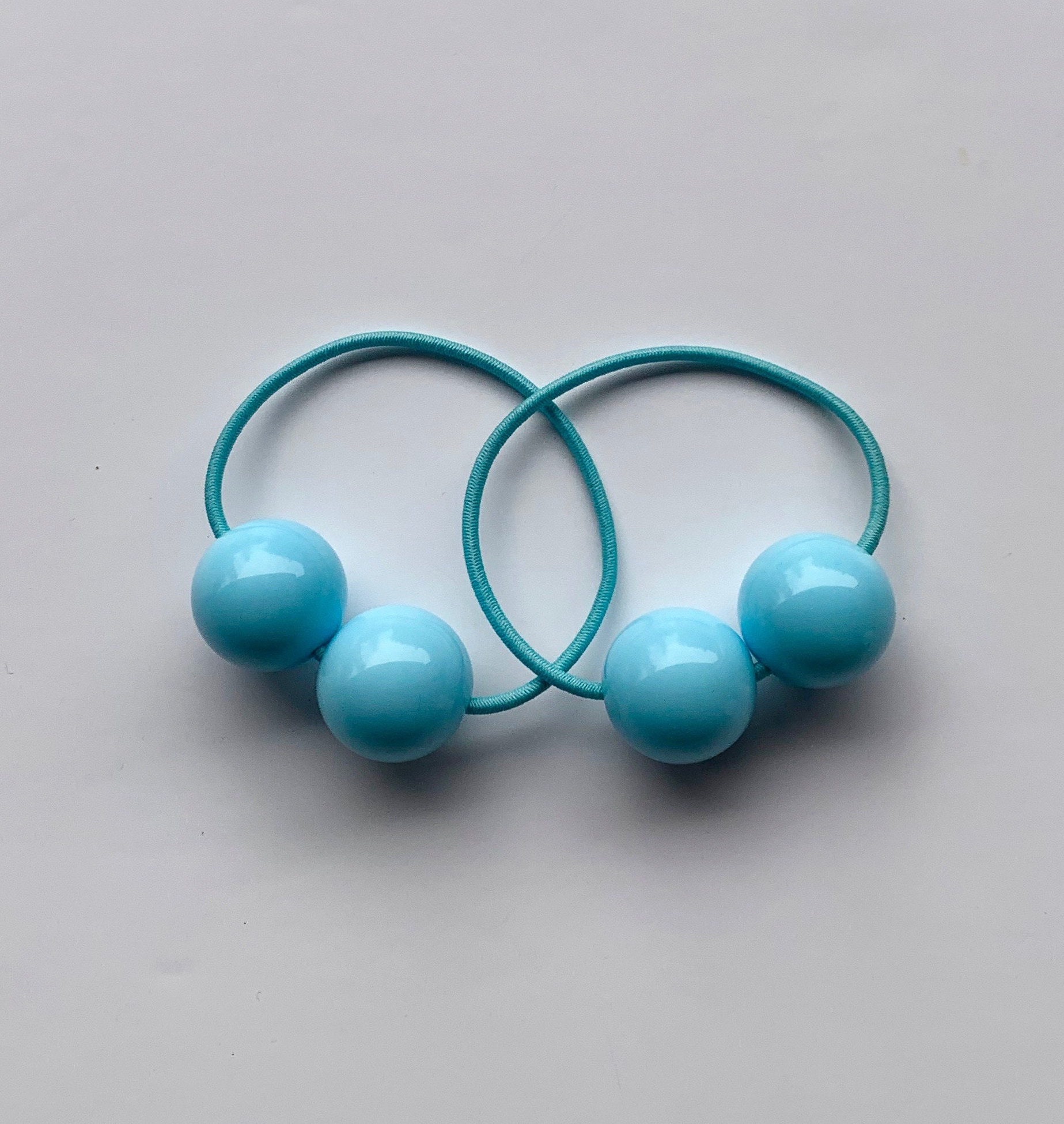 Hair Bobbles for Girls Blue Ball Hair Ties Blue Ball - Etsy