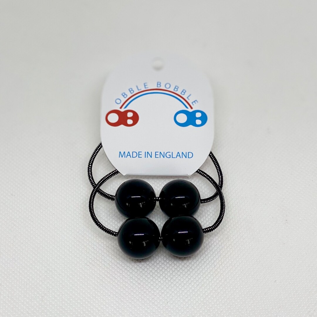 Black Hair Bobbles for Girls Ball Hair Tie Accessories. - Etsy