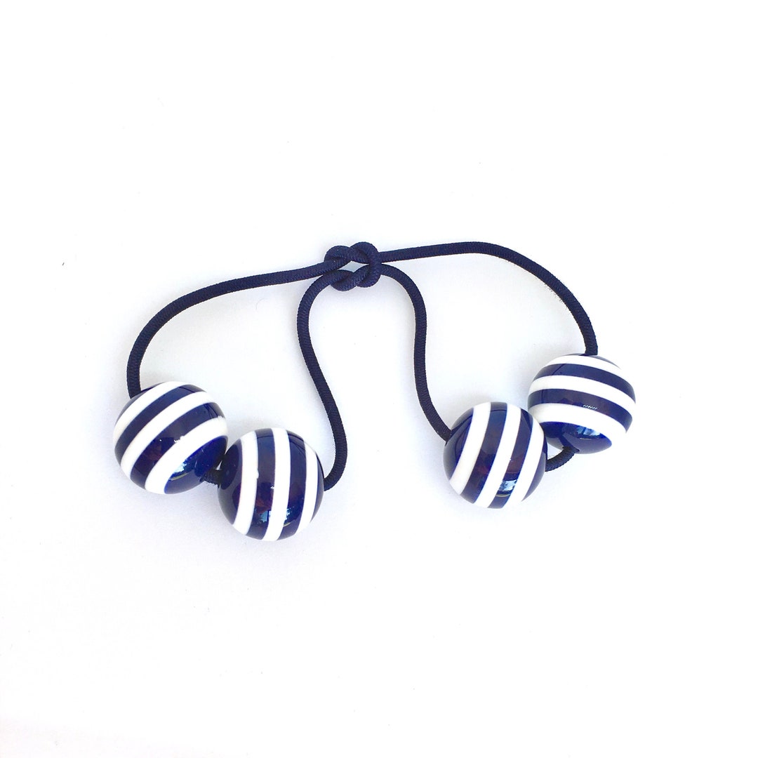 Hair Bobbles Navy Ponytail Holders Gumball Hair Ties Navy Blue Bauble ...