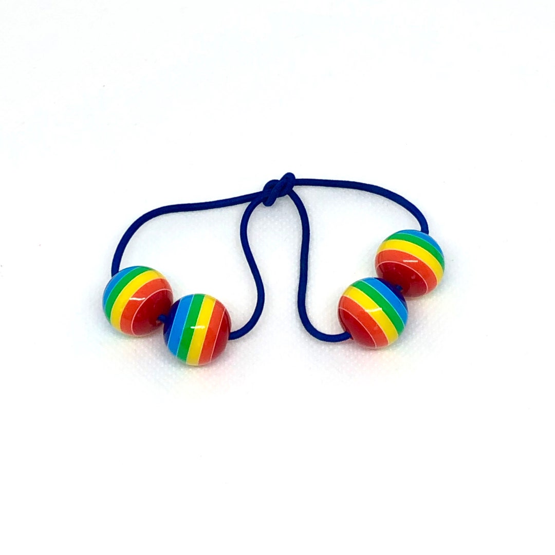 Hair Bobbles for Girls, Rainbow Hair Accessories for Girls, Ball Hair ...