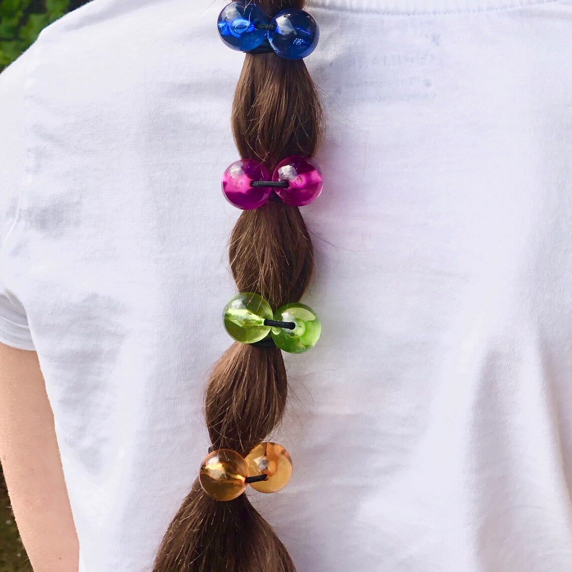 Green Hair Bobbles. Green Hair Ties With Bobbles. Green Hair Baubles ...