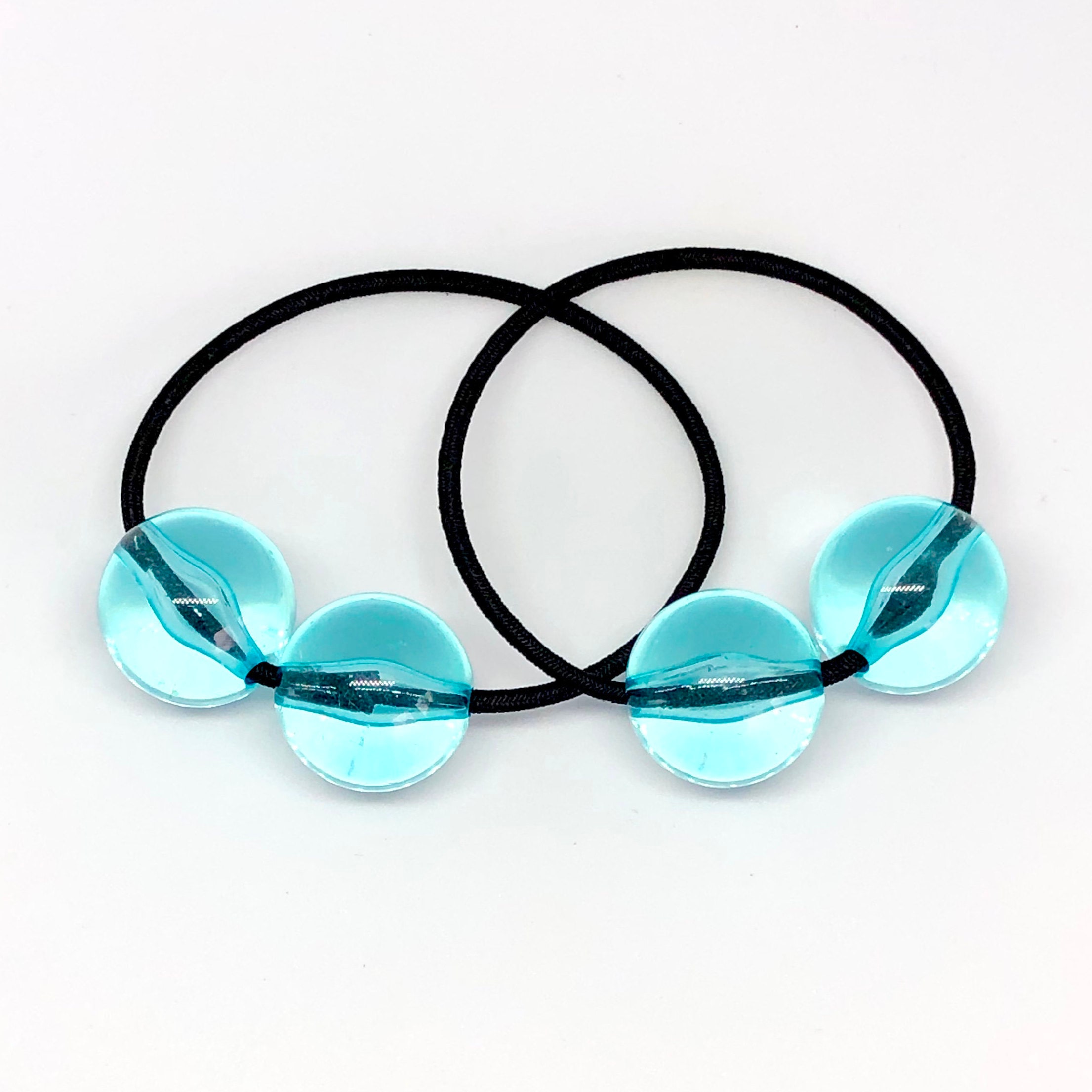 Retro Hair Bobbles for Girls Blue Ball Hair Ties for Girls - Etsy