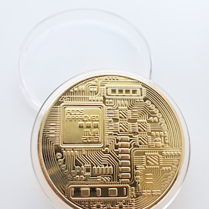 10pcs Bitcoin Coin, Bitcoin Commemorative Coin 24K Gold Plated, 3mm BTC ...