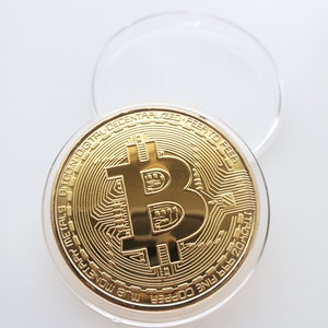 10pcs Bitcoin Coin, Bitcoin Commemorative Coin 24K Gold Plated, 3mm BTC ...