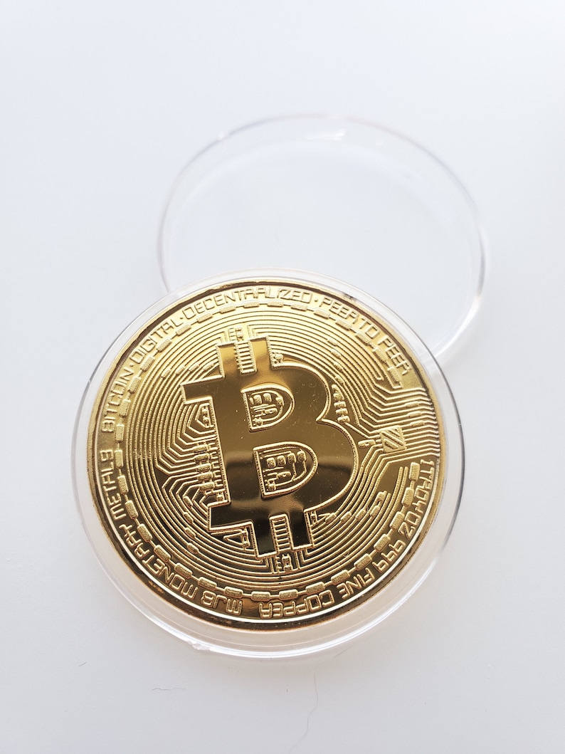 10pcs Bitcoin Coin, Bitcoin Commemorative Coin 24K Gold Plated, 3mm BTC ...
