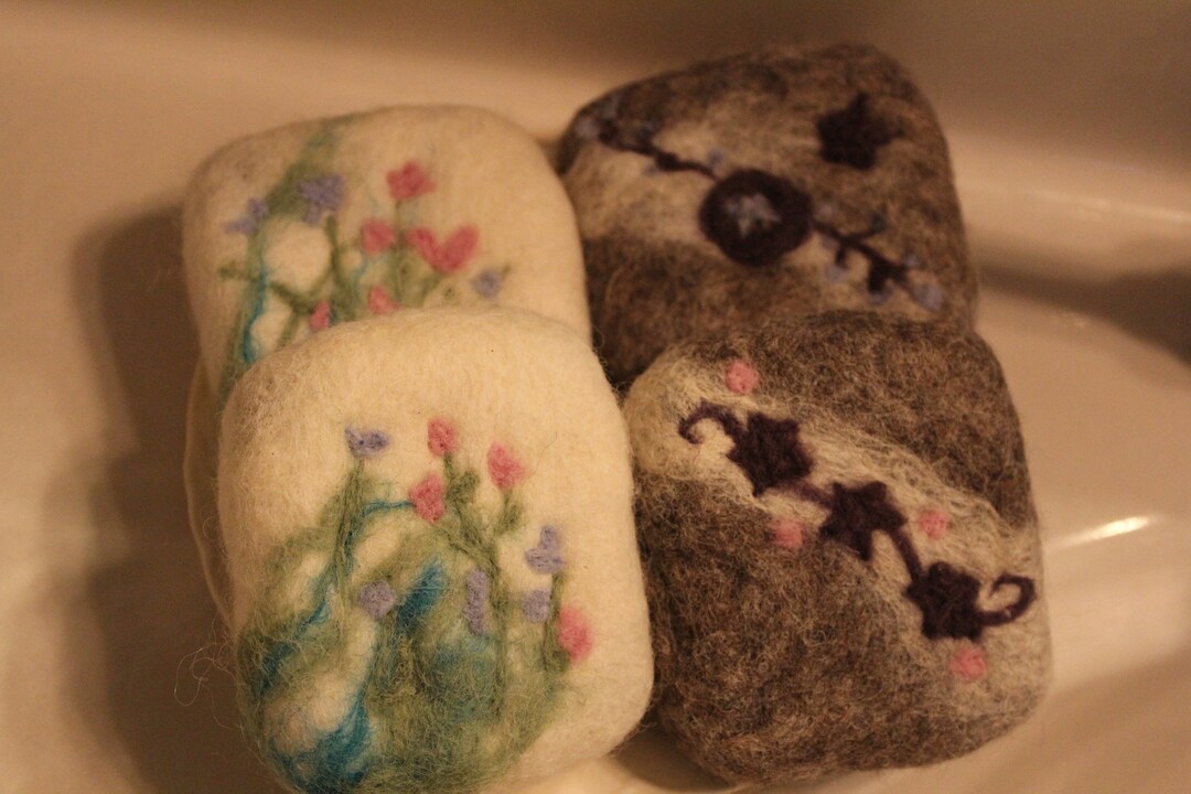 Natural Wool Felted Milk and Honey Soap Bars-made in Ohio - Etsy